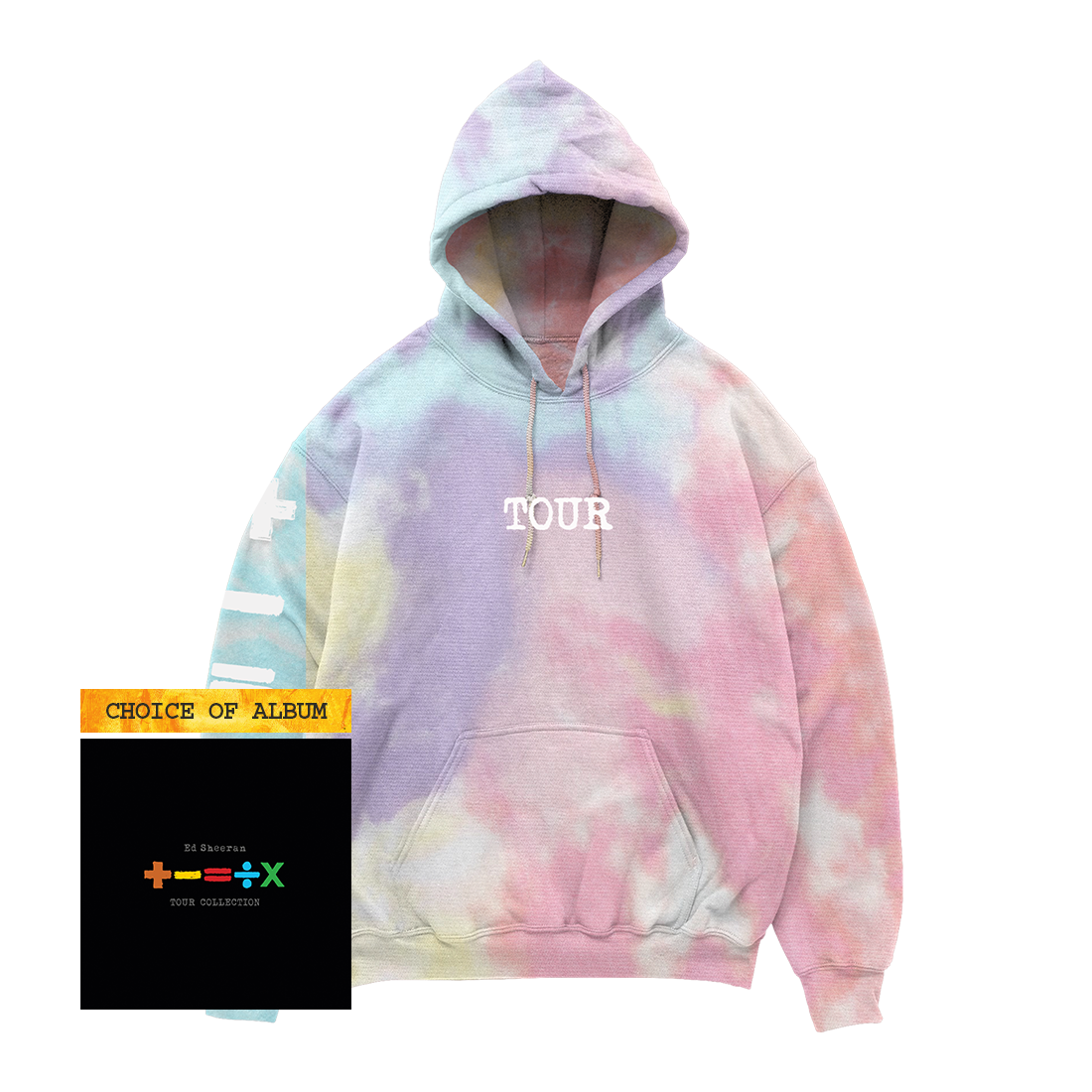 +-=÷× (TOUR COLLECTION) Tie-dye Hoodie + Album Bundle | Ed Sheeran